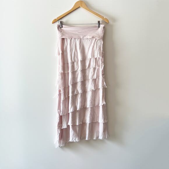 Liabella | Skirts | Liabella Italian Ruffle Light Pink Tiered Maxi ...